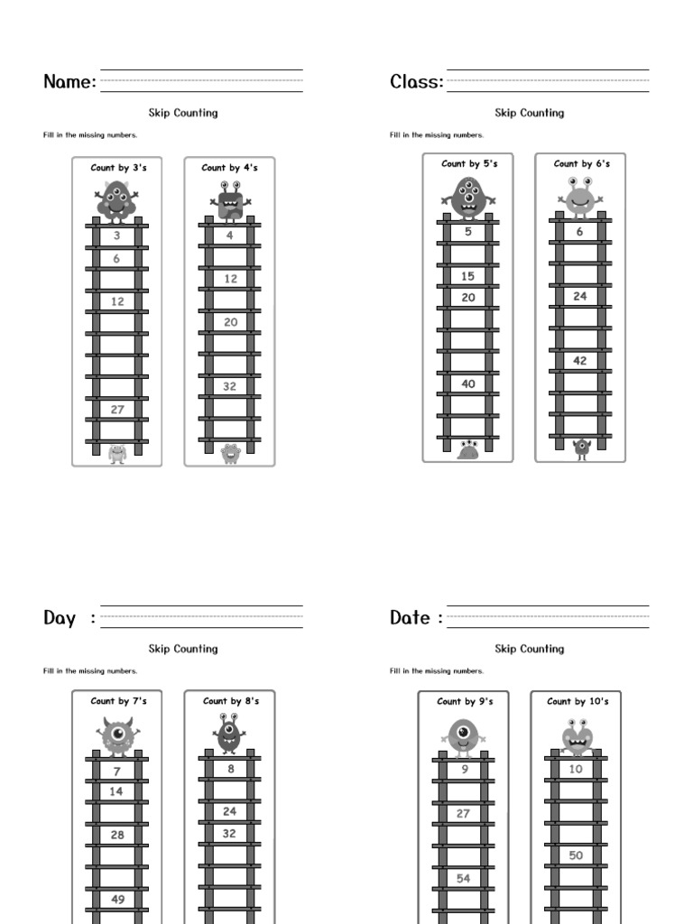 Skip Counting To Multiplication Beginner - Standard 2 - KSSR | PDF
