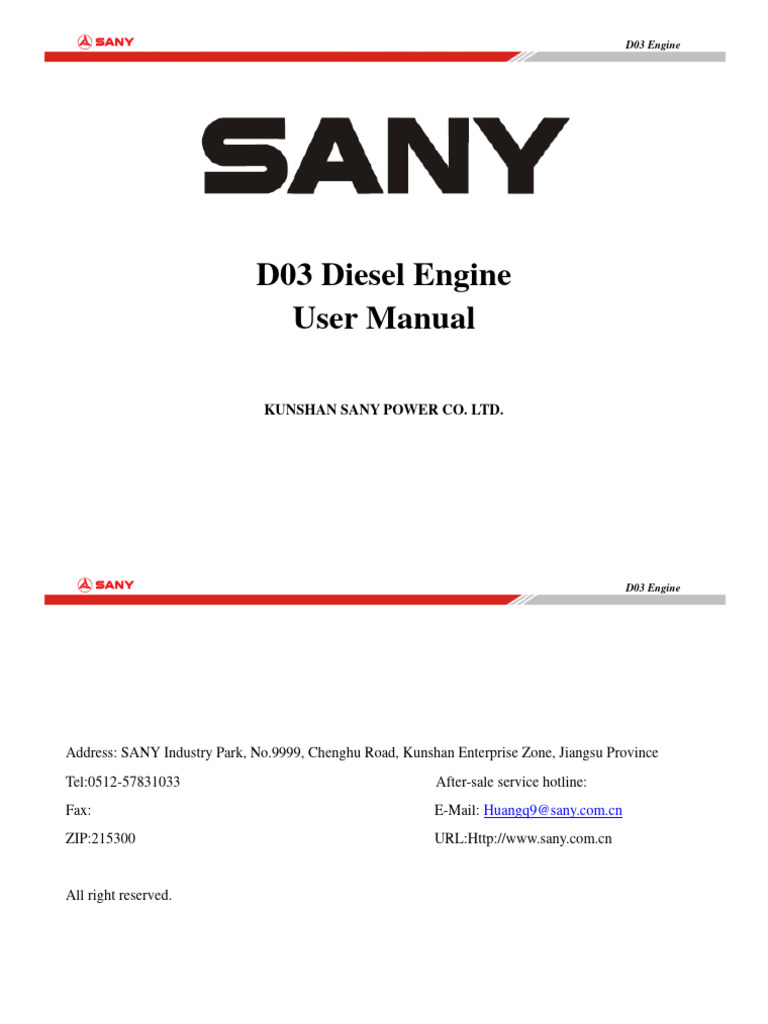 D03使用说明书 英文版 | PDF | Internal Combustion Engine | Engines