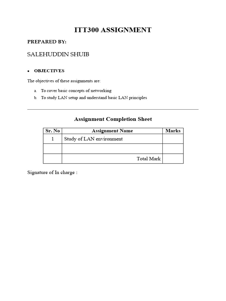ITT300 Individual Assignment | PDF | Ip Address | Computer Network