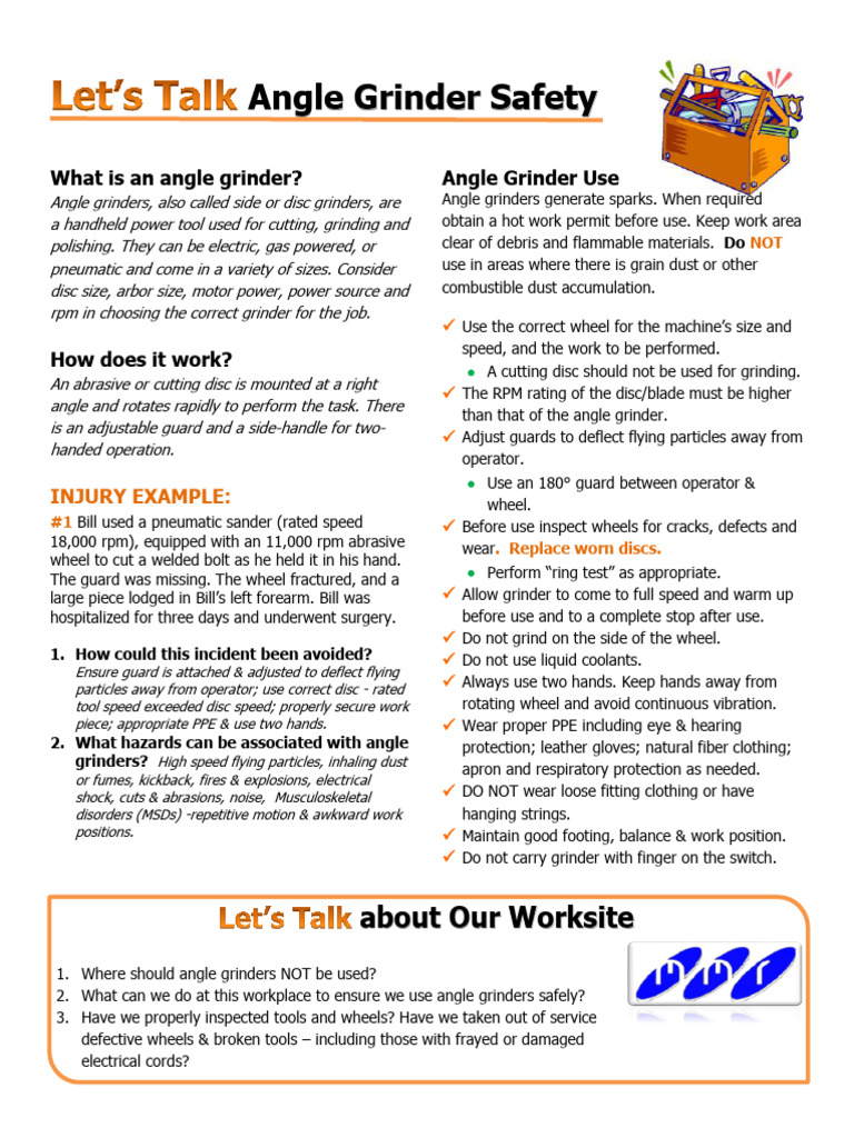Angle Grinder Toolbox 4.2016 PDF | PDF | Grinding (Abrasive Cutting)