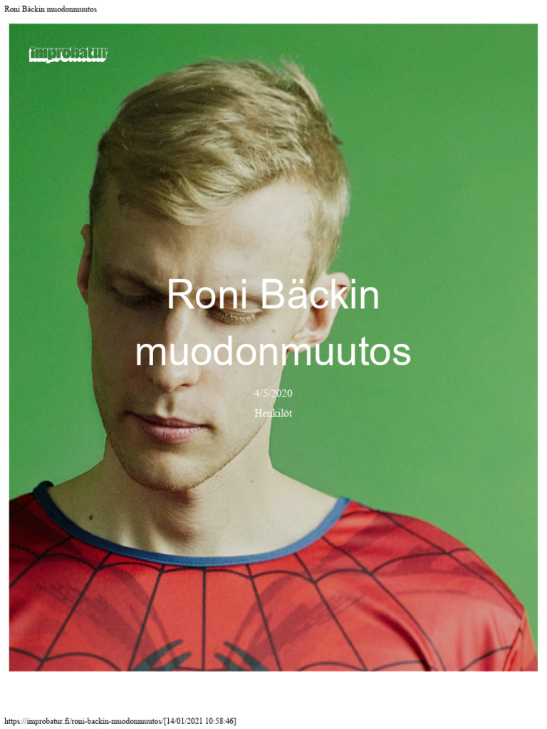 Roni Bäckin Muodonmuutos | PDF