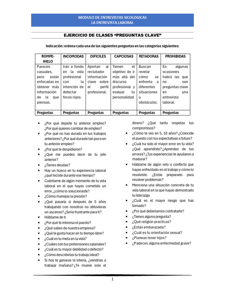 Ejerc Clase Laboral | PDF