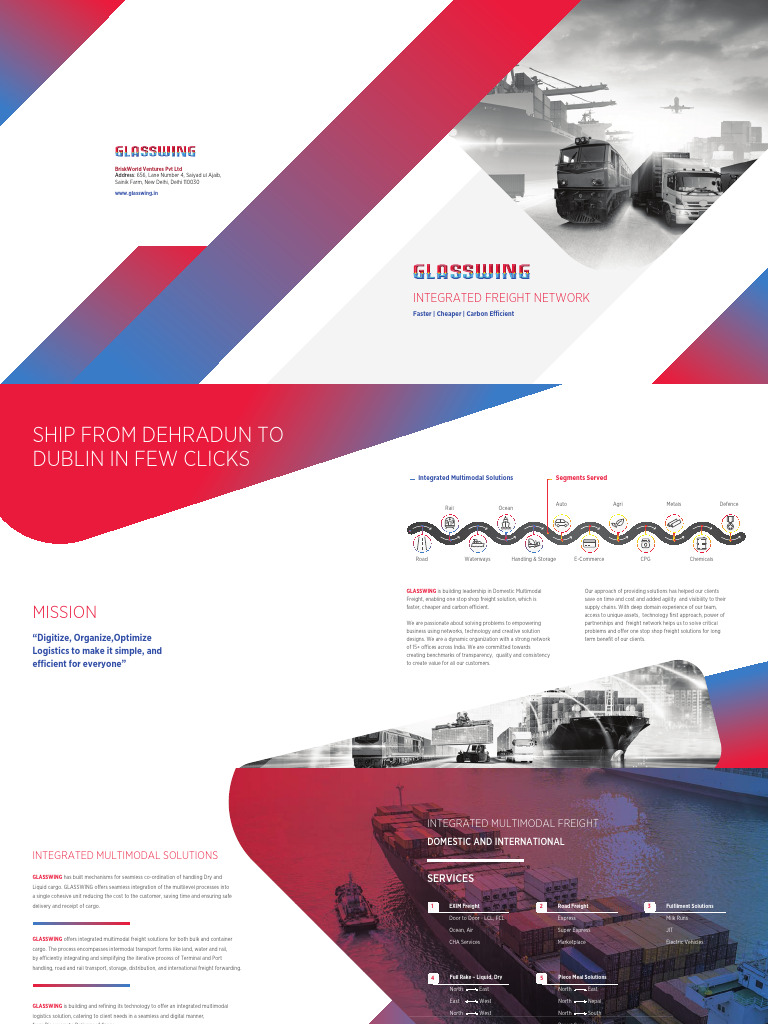 Glasswing Intro Brochure | PDF | Cargo | Logistics