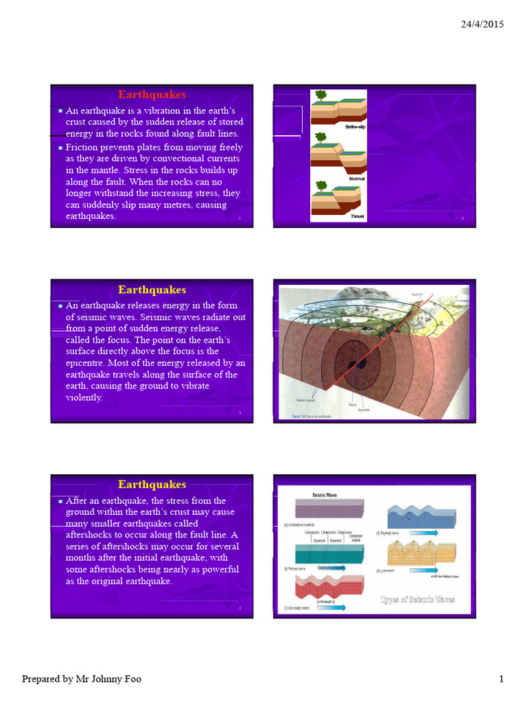 2012 - Plate - Tectonics - Pt4 - Earthquakes Tsunami | PDF ...