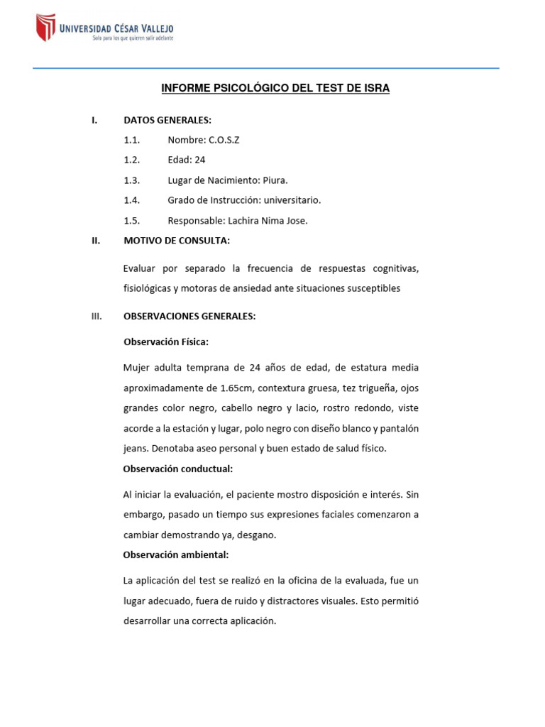 Isra 2 | PDF | Ansiedad | Fobia