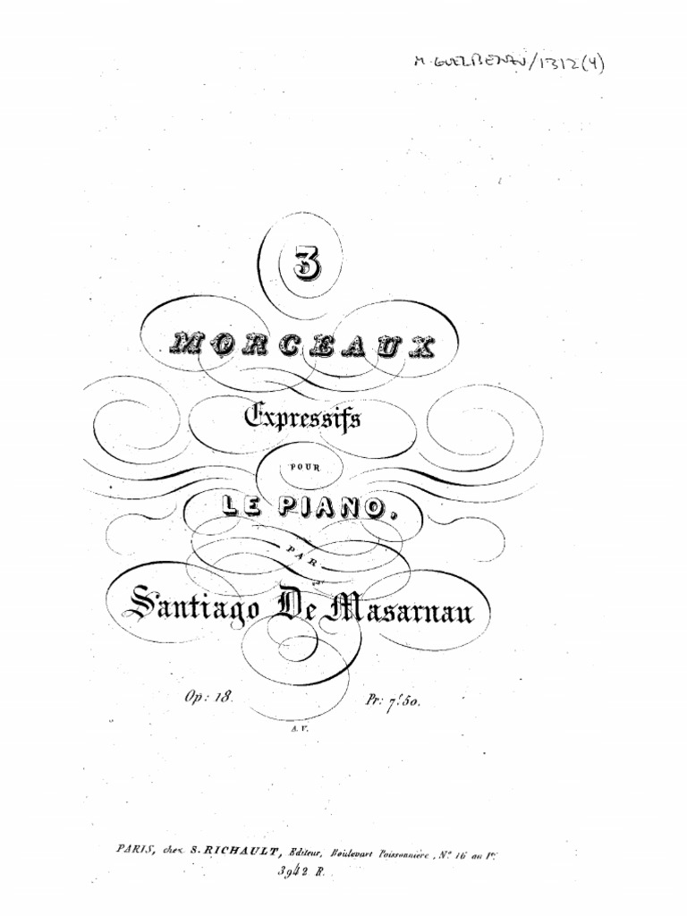 Masarnau - Op18 3 Morceaux - PF-BDH | PDF