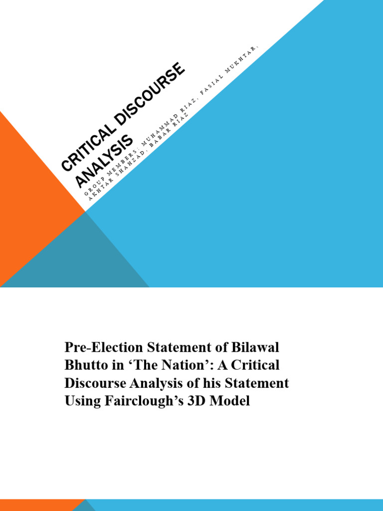 Pre - Election Statement of Bilawal Bhutto | PDF | Discourse | Liberal ...