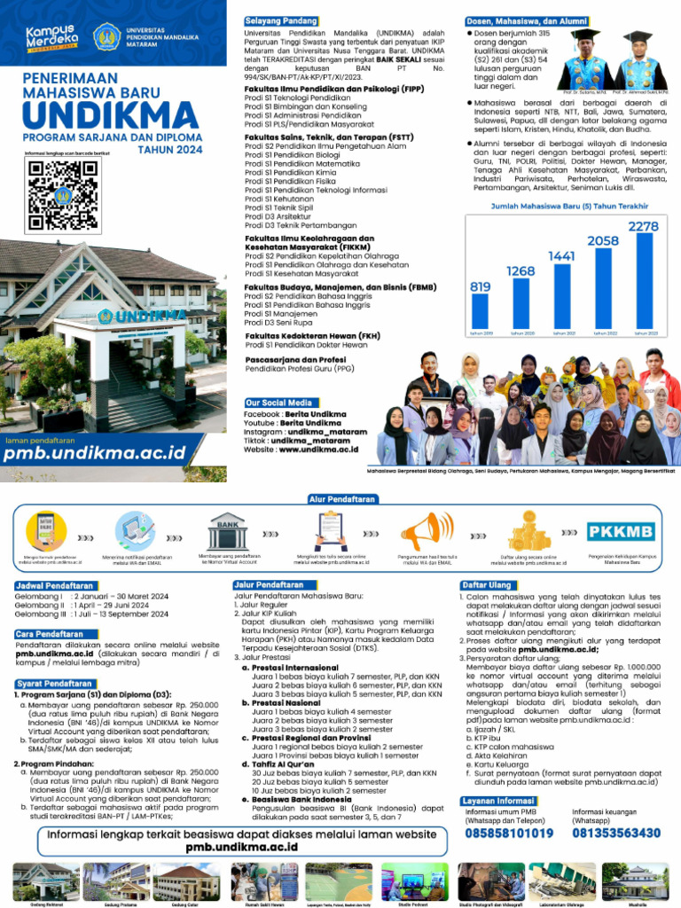 Brosur PMB Undikma 2024 | PDF