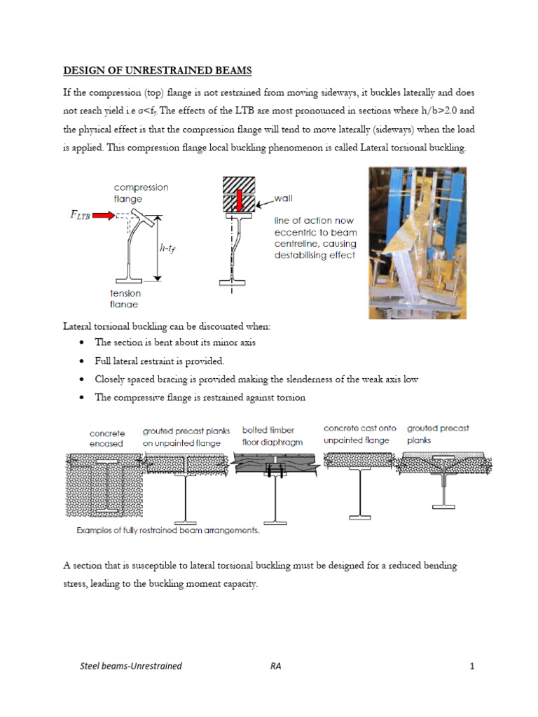 Chapter 6 Unrestrained beam design | Download Free PDF | Buckling ...