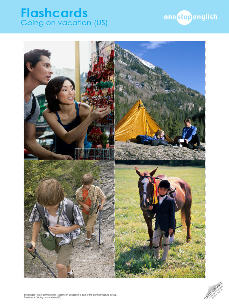 Vacation Flashcards for Kids | PDF