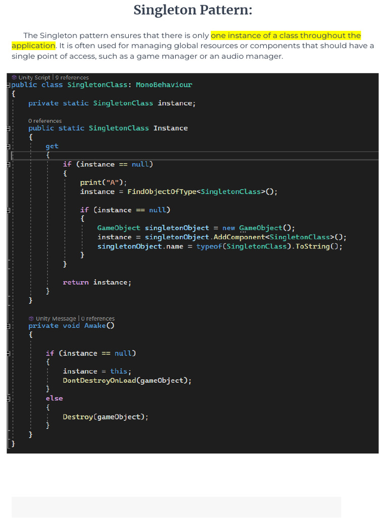 Singleton Pattern | PDF
