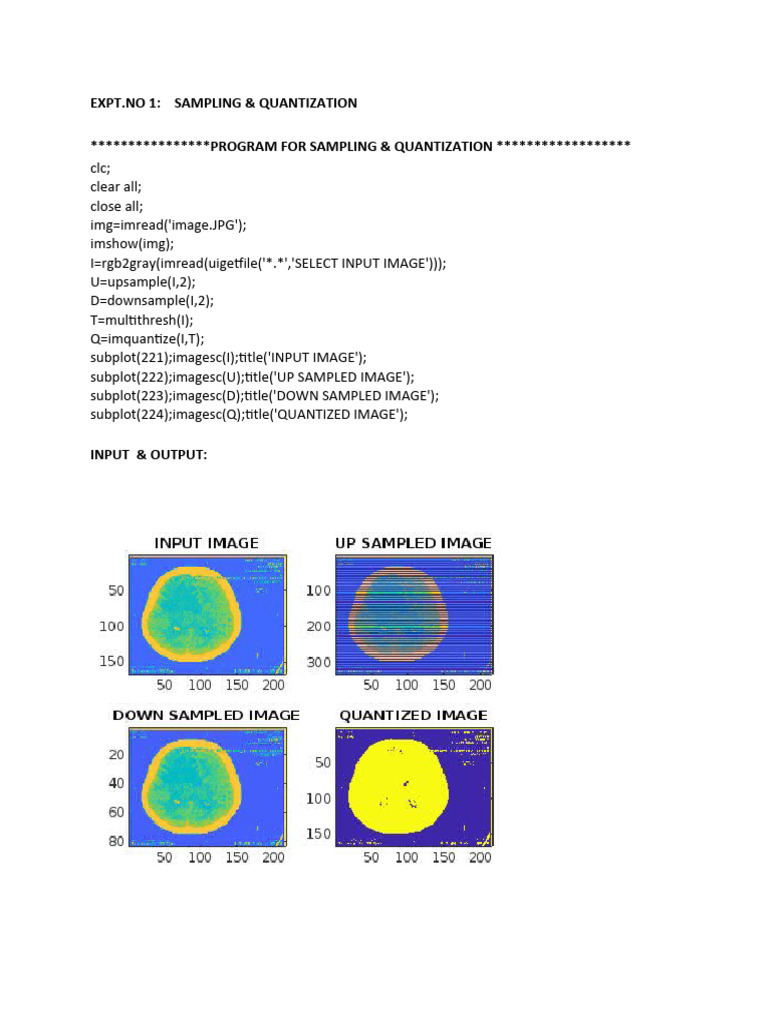 Dip Lab Programs | Download Free PDF | Telecommunications Engineering | Digital Signal Processing