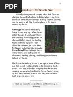 My Favorite Place Sample Essay | PDF