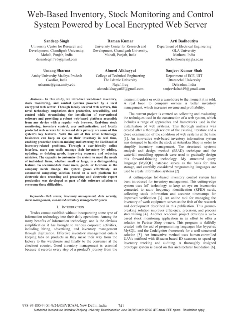 Web-Based Inventory Stock Monitoring and Control System Powered by ...