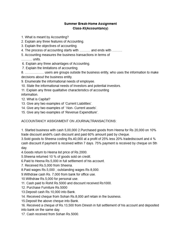 Accounts Assignment | PDF | Discounting | Payments