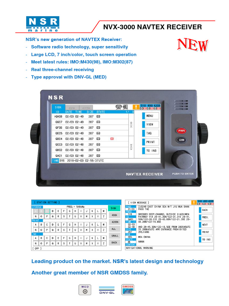 NVX-3000 NAVTEX Receiver Overview | PDF | Power Supply | Personal Computers