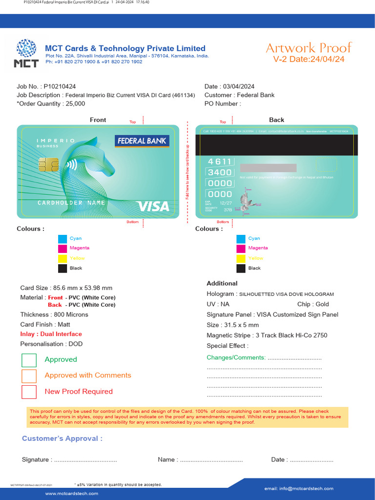 P10210424 Federal Imperio Biz Current VISA DI Card V-2 | PDF