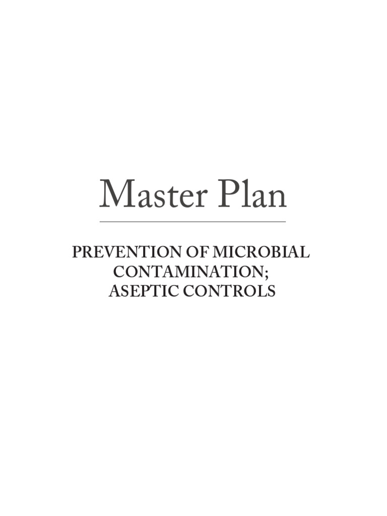 Aseptic Controls Master Plan Template 1 | PDF | Sterilization ...