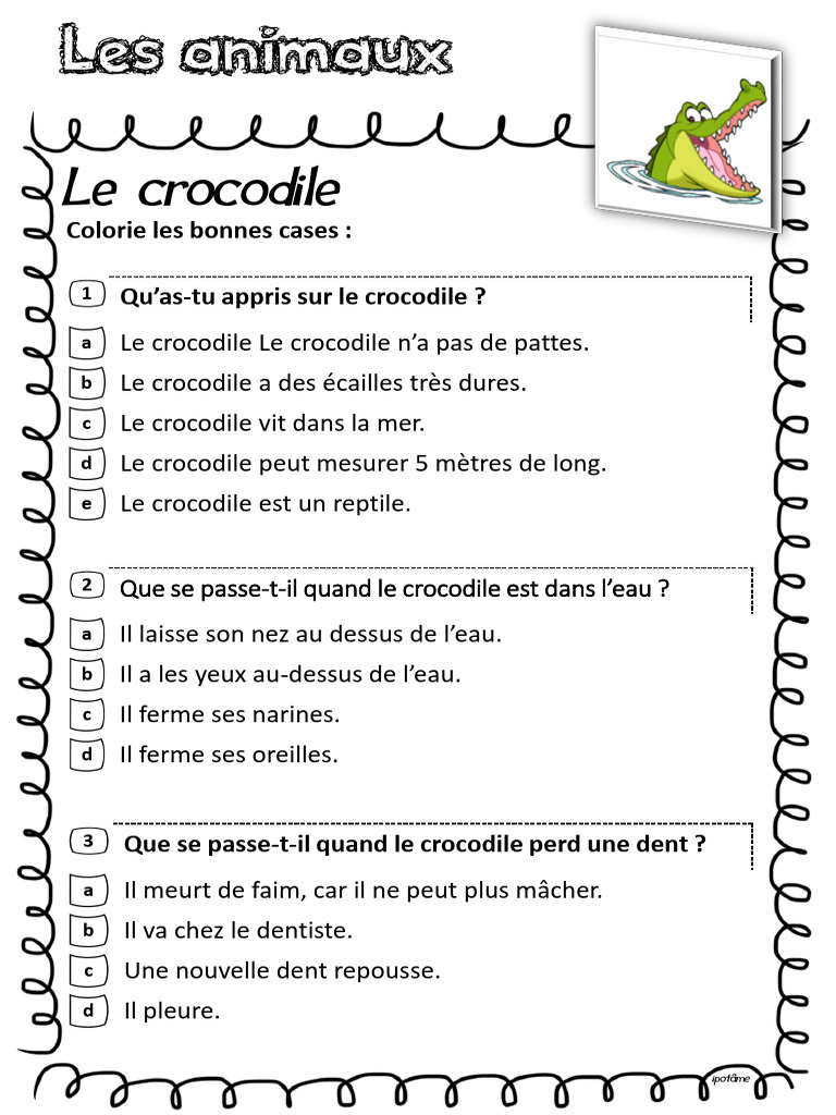 Caractéristiques et Comportement du Crocodile | PDF | Crocodile | Zoologie