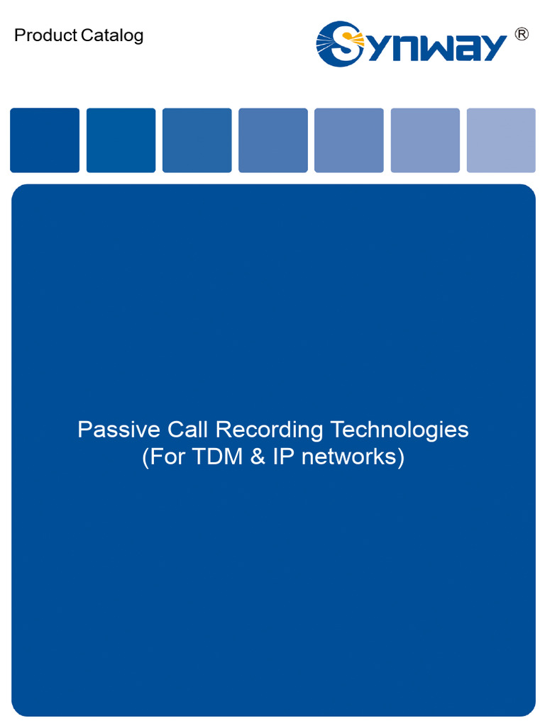 Synway VoIP Recording Solutions | PDF | Voice Over Ip | 64 Bit Computing