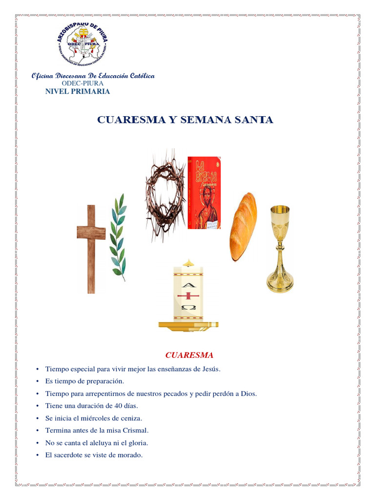 Semana Santa 2024 - Vilma | PDF | Prestado | Cristo (título)