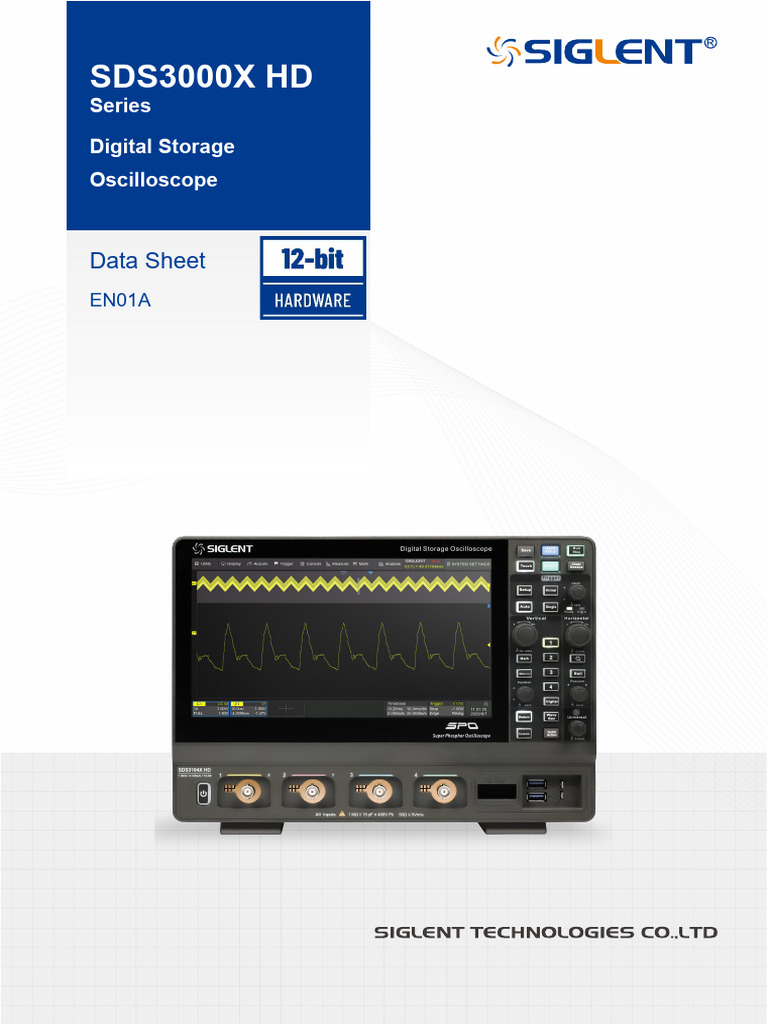 SDS3000X HD - Datasheet - EN01A | PDF | Sampling (Signal Processing) | Amplitude