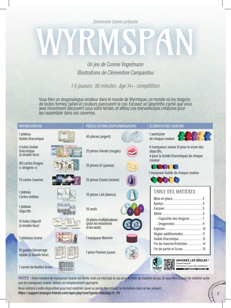 Wyrmspan Game Rules and Instructions | PDF