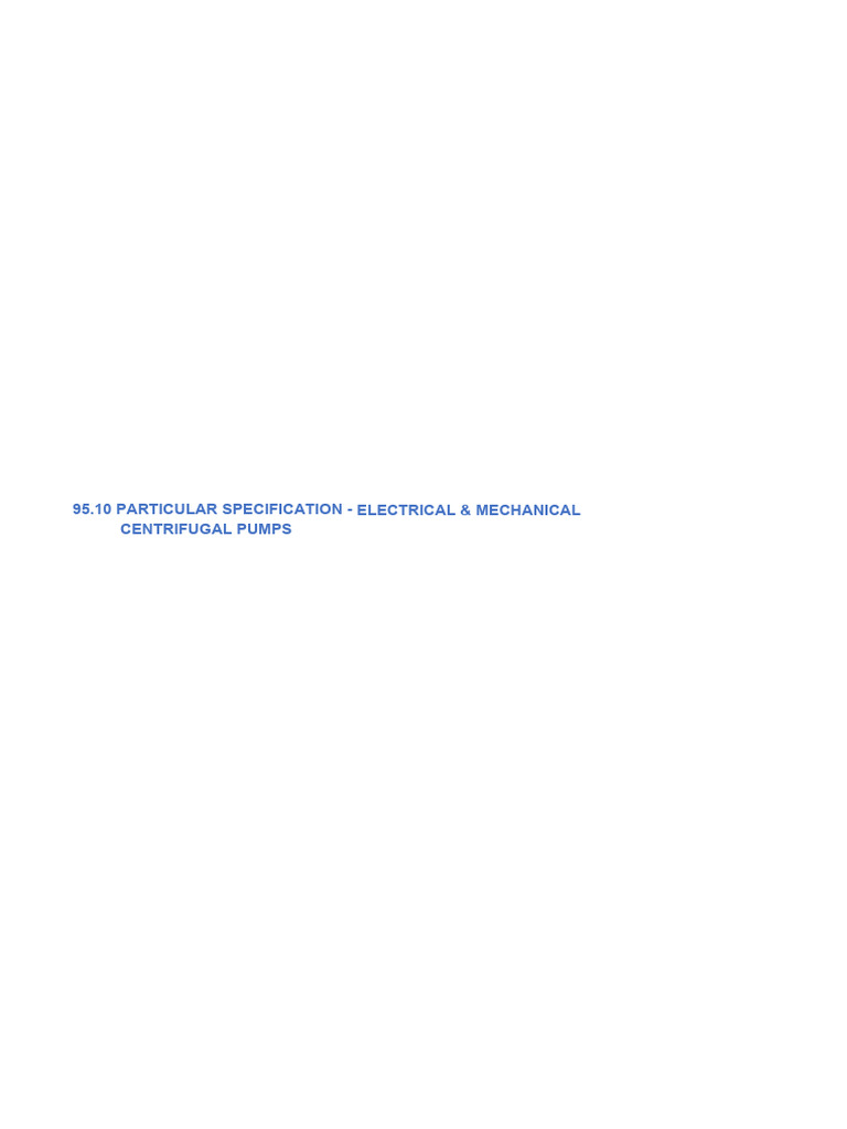 Additional Electrical & Mechanical Specifications | PDF | Pump ...