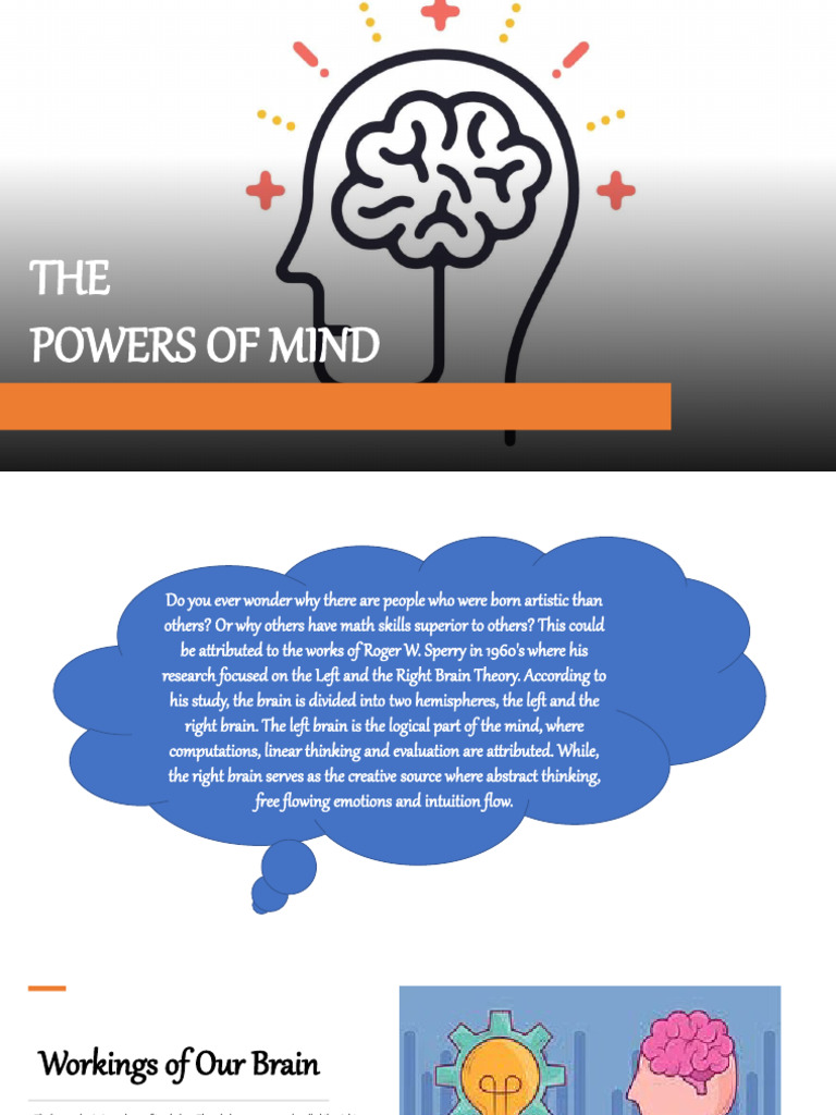 PPT7 The Powers of Mind | PDF | Lateralization Of Brain Function | Thought