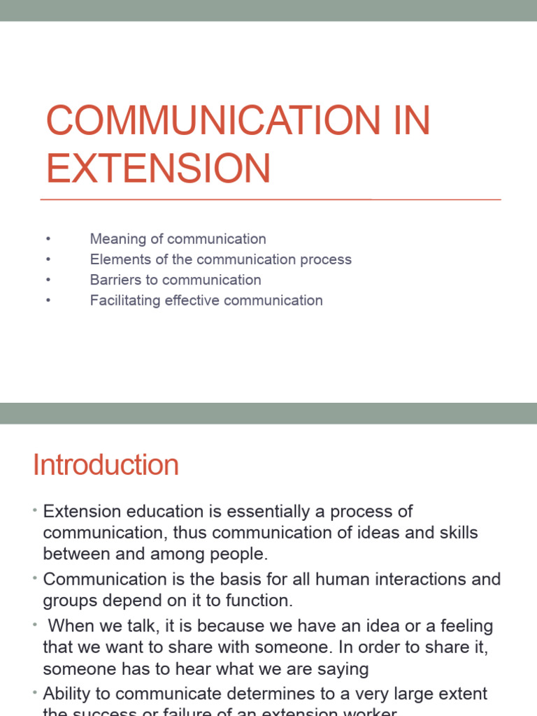 Aged 409 3. Communication in Extension | PDF | Communication | Cognition