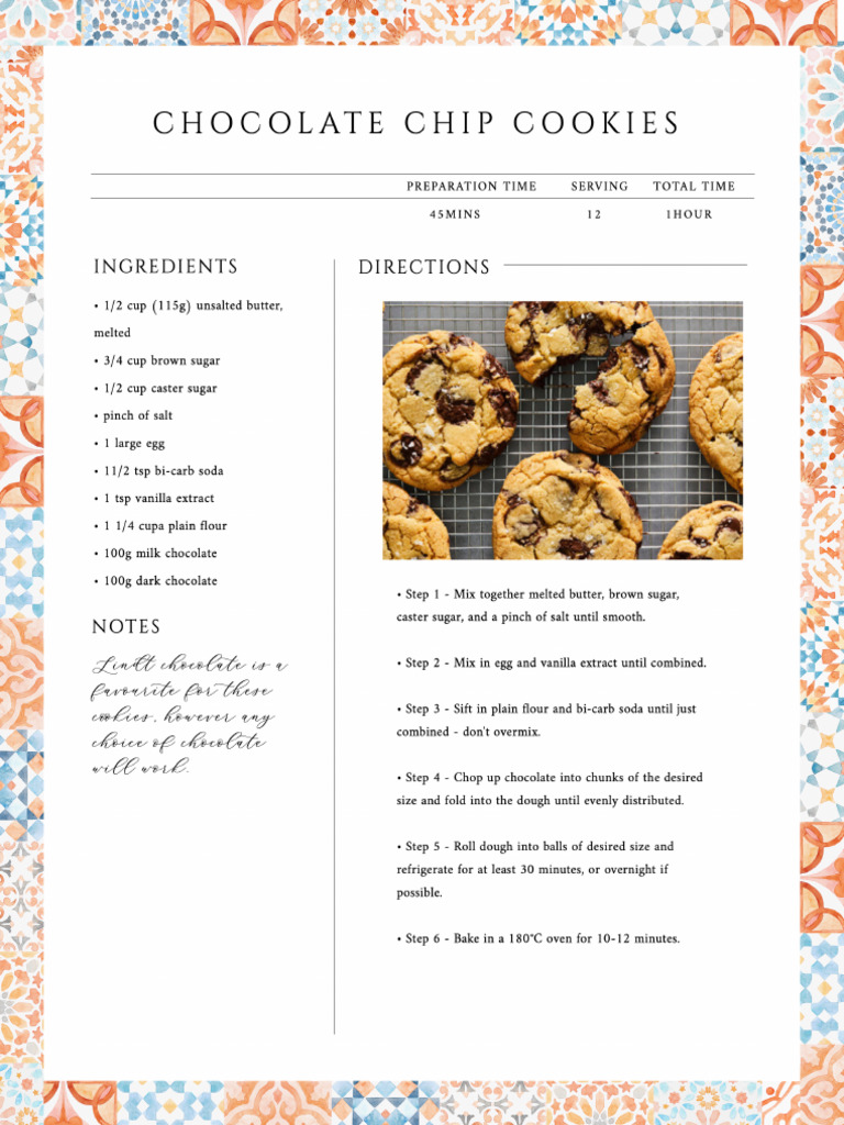 Chocolate Chip Cookies | PDF