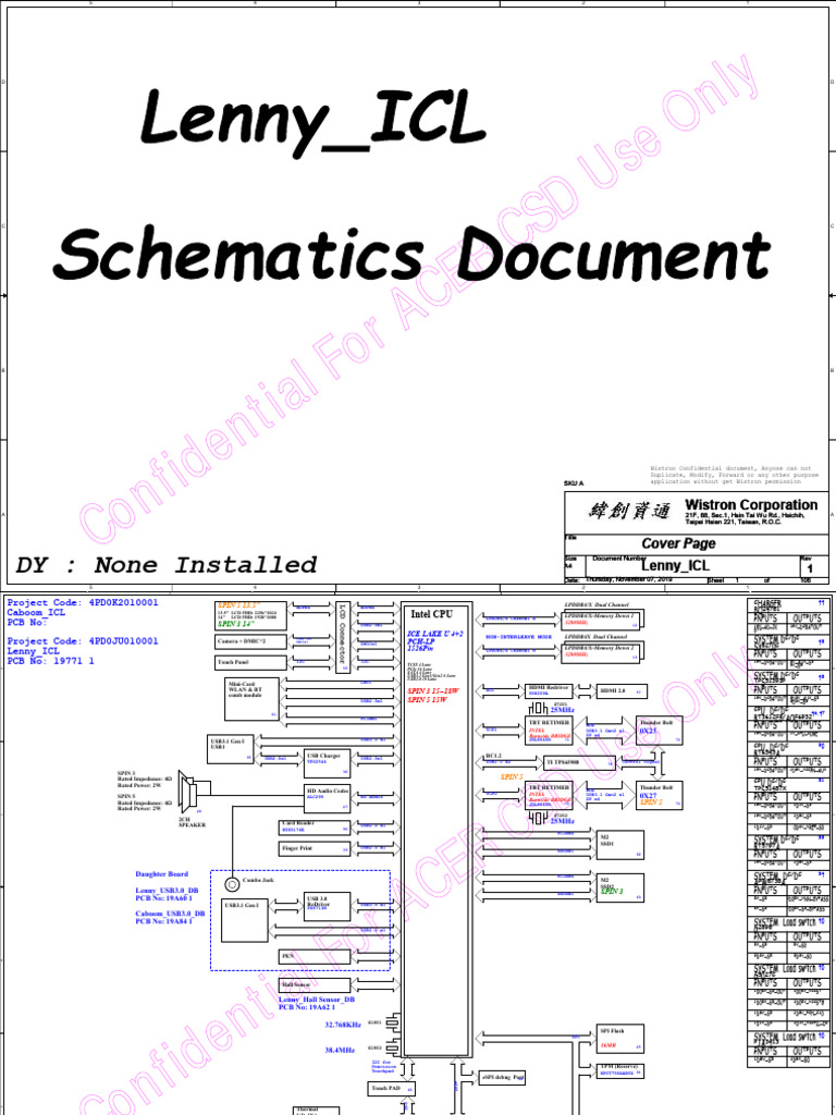 Wistron Lenny - ICL 19771-1 | PDF | Usb | Hdmi