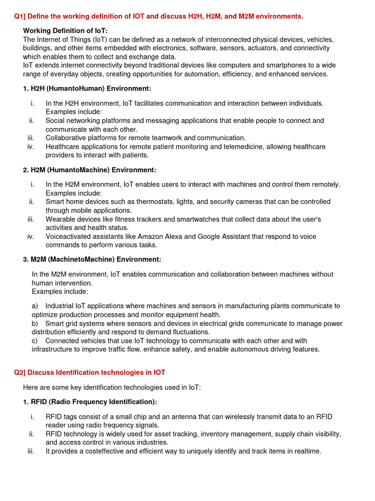Iot QB 085241 | PDF | Internet Of Things | Radio Frequency Identification Iot QB 085241 | PDF | Internet Of Things | Radio Frequency Identification