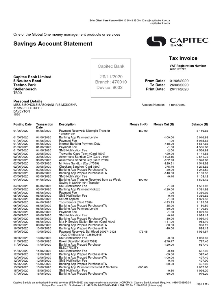 Account Statement | PDF | Debit Card | Stored Value Card