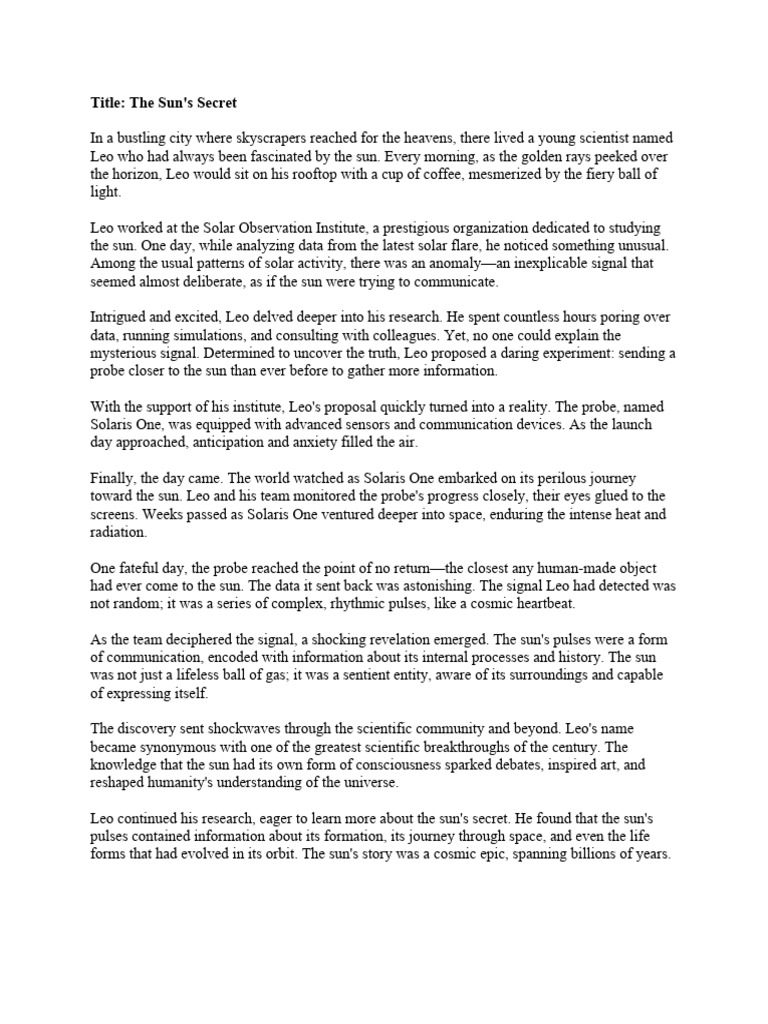 Sun | PDF | Sun | Information