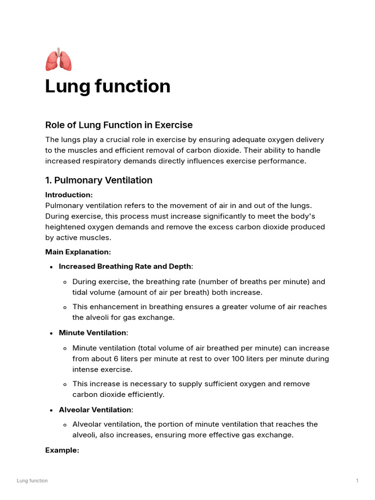 Lung Function | PDF | Breathing | Lung