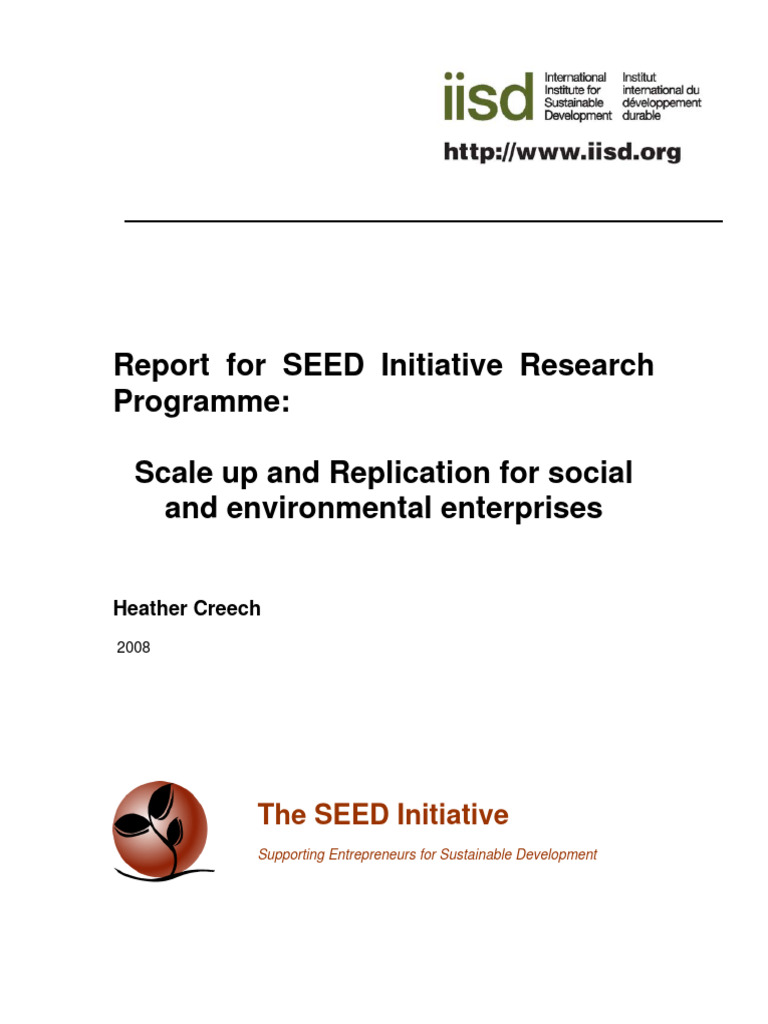 Seed Initiative Research Programme Download Free Pdf Sustainability