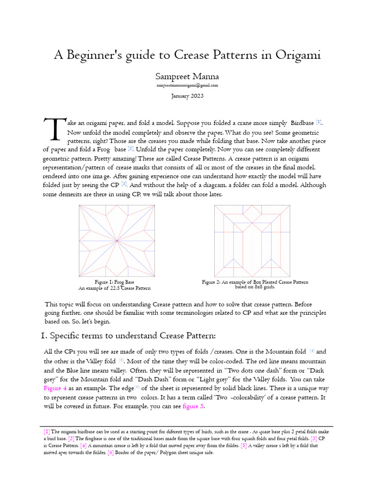Understanding Origami Crease Patterns | PDF | Origami | Rotation