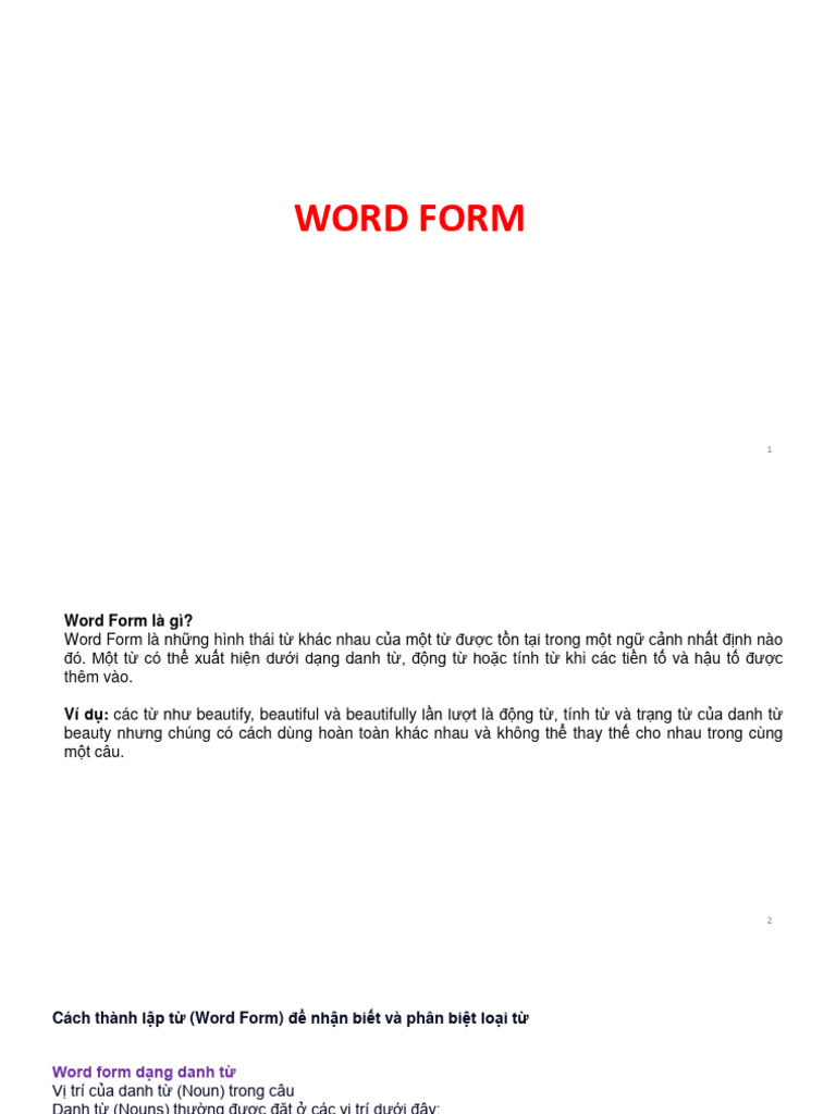 Word Form | PDF