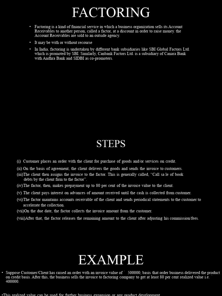 FACTORING | Download Free PDF | Factoring (Finance) | Lease