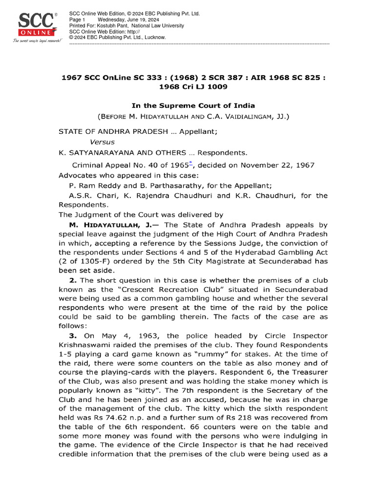 J 1967 SCC OnLine SC 333 1968 2 SCR 387 1968 2 SCJ 3 Kostubhpant Nlujodhpuracin 20240619 183634 ...