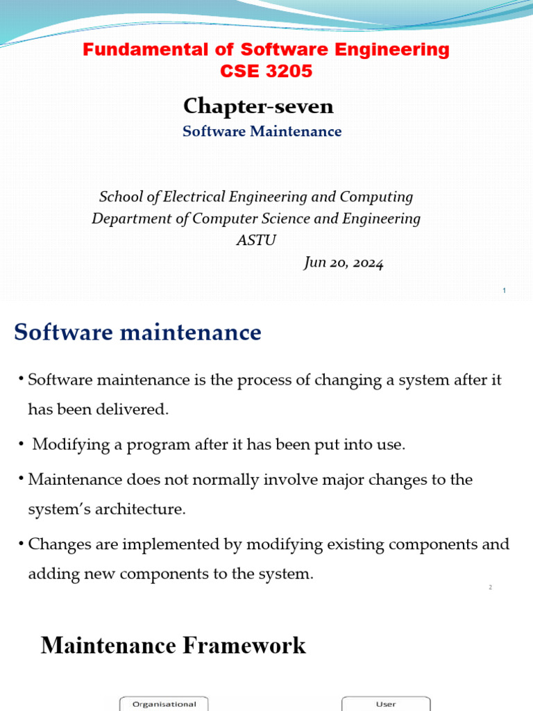 CH - 7 Software Maintains | PDF | System | Software