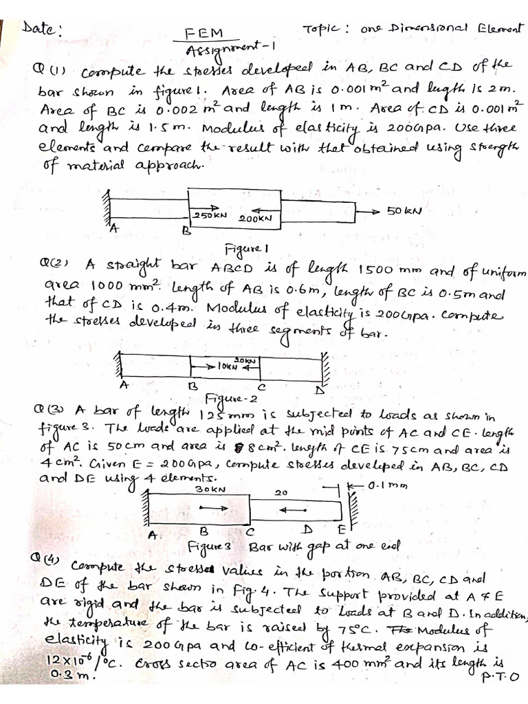 FEM Assignment 1 | PDF