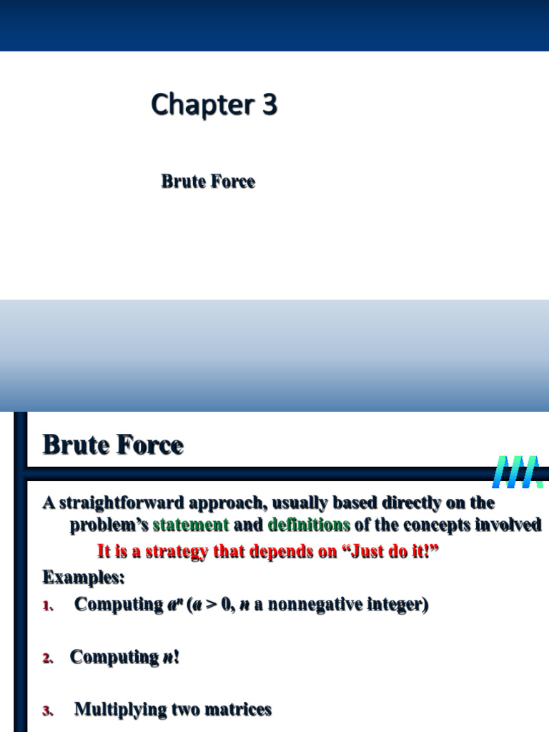 ch03n - Bruce Force Algorithms - Edited2 | PDF | Combinatorics | Mathematics