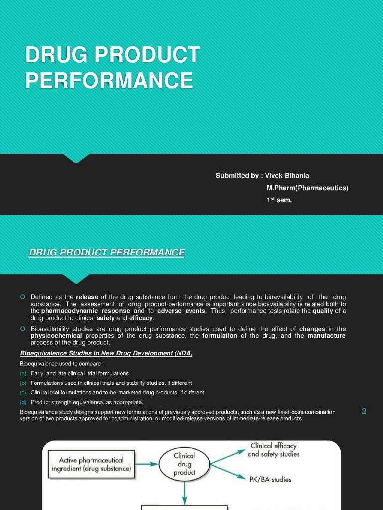Drug Product Performance | PDF