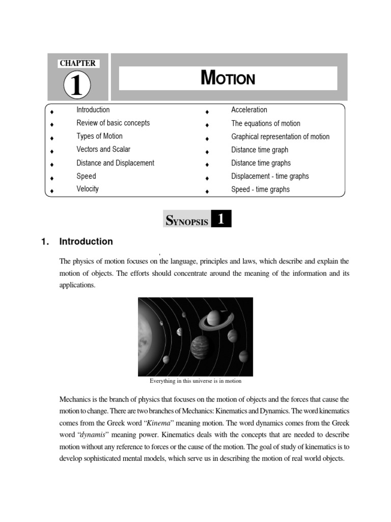 01 Motion Ix - SSM | PDF | Speed | Velocity