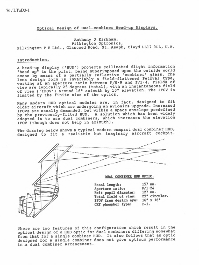 Hud Dual Combiner | PDF | Optics | Atomic