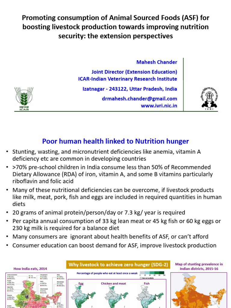 3.promoting Consumption of Animal Sourced Foods ASF For Boosting ...