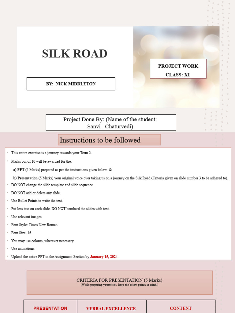 Silk Road - Project Work - XI | PDF