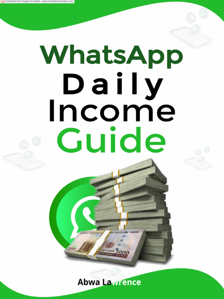 WhatsApp Daily Income Guide - En.sw | PDF